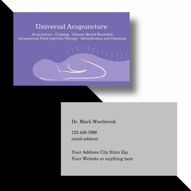 Acupuncture Chinese Medicine Business Card | Zazzle