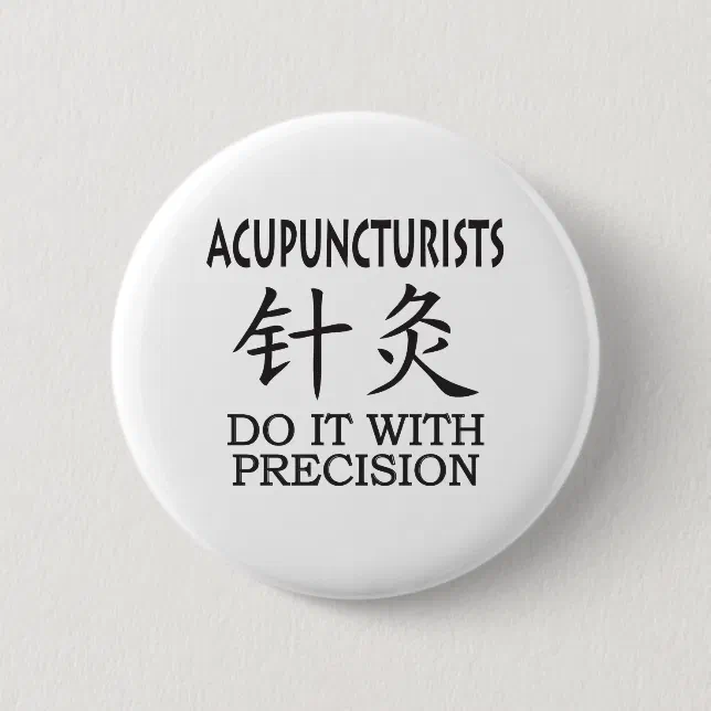 Acupuncture Chinese Symbol Pinback Button | Zazzle