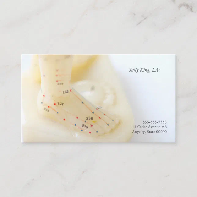 Acupuncture foot business card | Zazzle