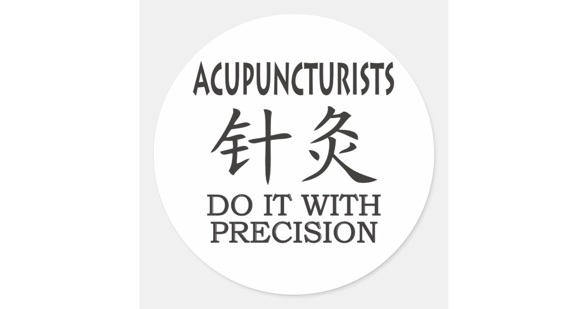 Acupuncture humor classic round sticker | Zazzle