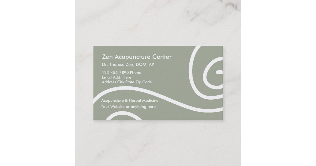 Acupuncture Medical Business Cards | Zazzle