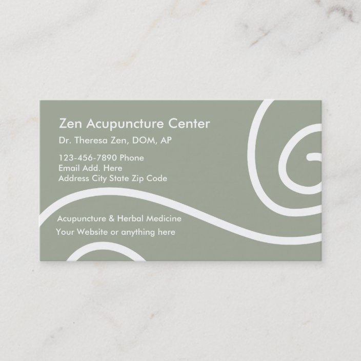 Acupuncture Medical Business Cards | Zazzle.com