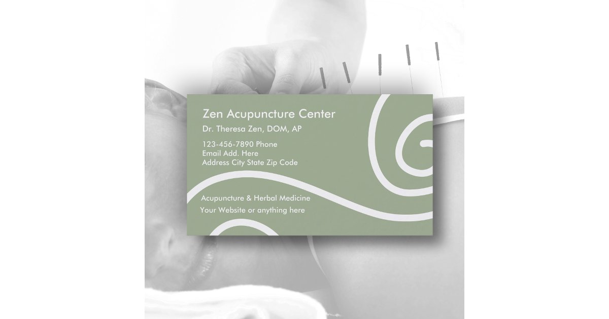 Acupuncture Medical Business Cards | Zazzle