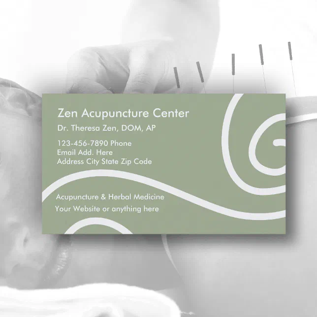 Acupuncture Medical Business Cards | Zazzle
