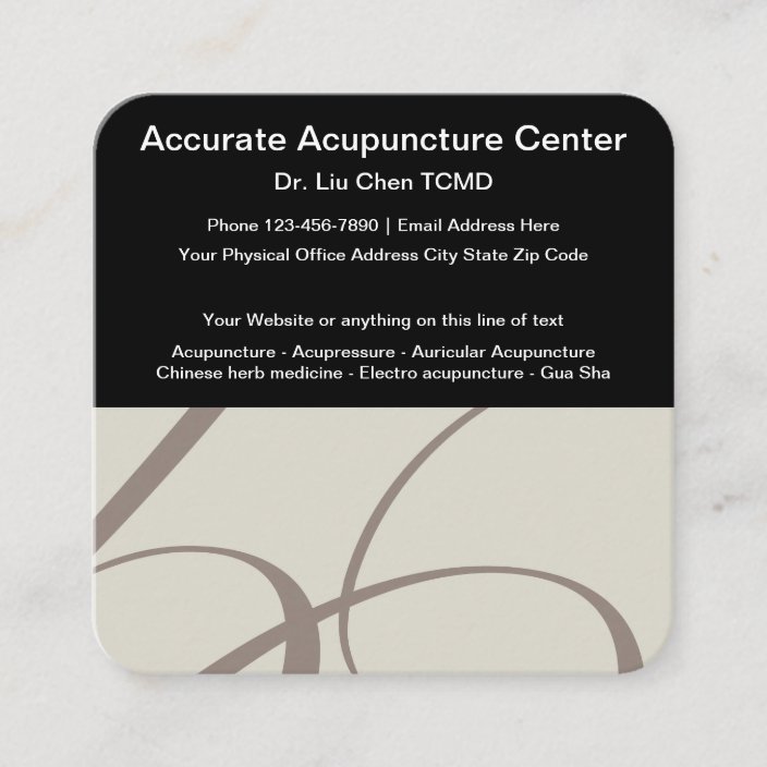 Acupuncture Modern Business Cards | Zazzle.com