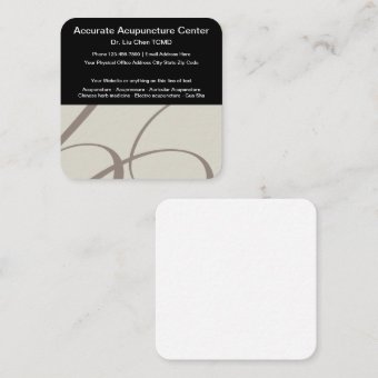 Acupuncture Modern Business Cards | Zazzle