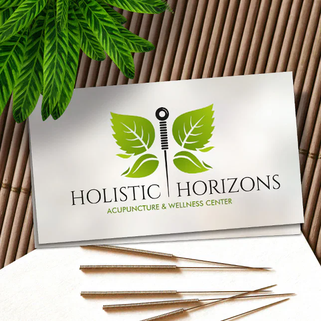 Acupuncture Needle Butterfly Business Card | Zazzle