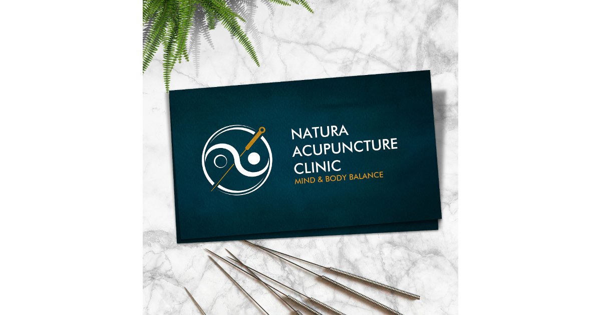 Acupuncture Needle - Yin Yang Business Card | Zazzle