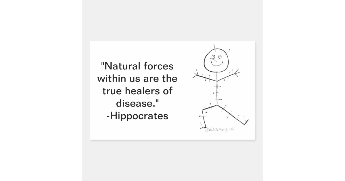 Acupuncture sticky rectangular sticker | Zazzle