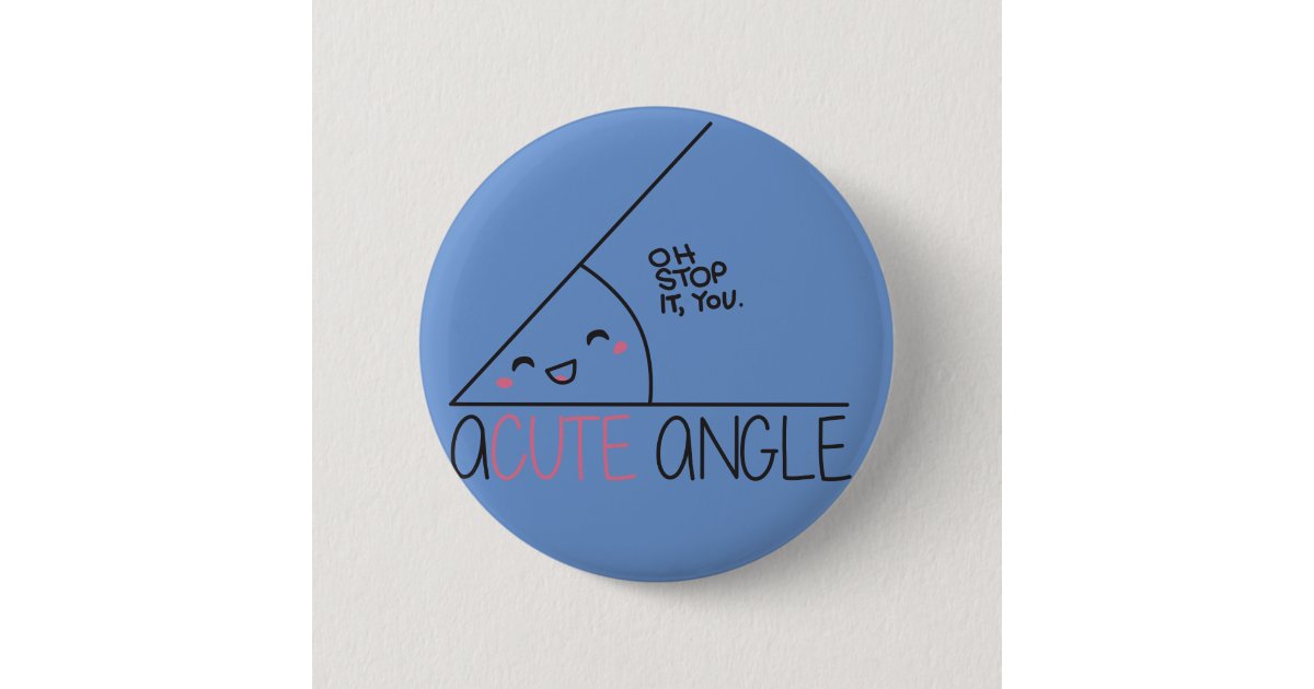Acute Angle Button | Zazzle