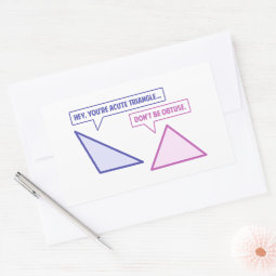 Acute Triangle Obtuse Angle Rectangular Sticker | Zazzle