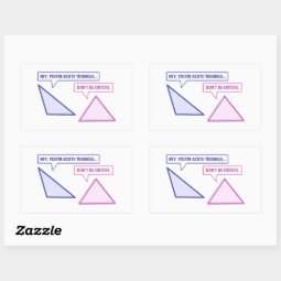 Acute Triangle Obtuse Angle Rectangular Sticker | Zazzle