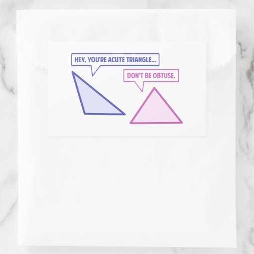 Acute Triangle Obtuse Angle Rectangular Sticker | Zazzle