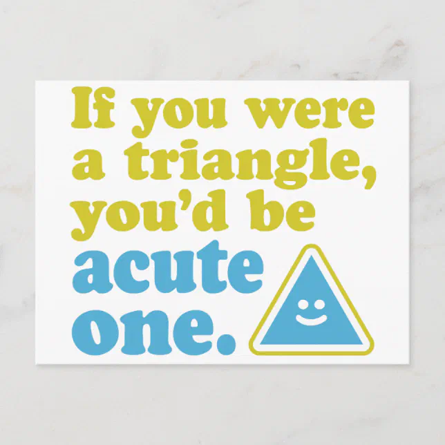 Acute Triangle Postcard | Zazzle