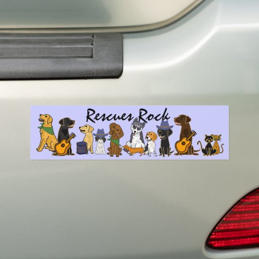 AD- Rescues Rock Bumper Sticker | Zazzle