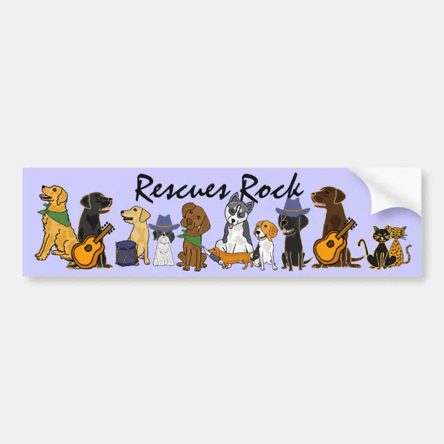 AD- Rescues Rock Bumper Sticker | Zazzle