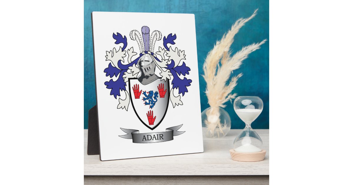 Adair Family Crest Coat of Arms Plaque | Zazzle
