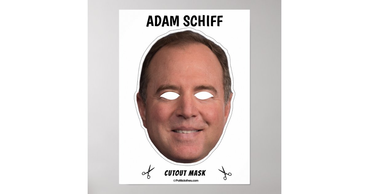 ADAM SCHIFF Halloween Mask Poster | Zazzle
