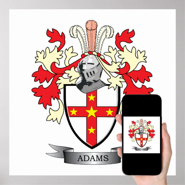 Adams Coat of Arms Poster | Zazzle