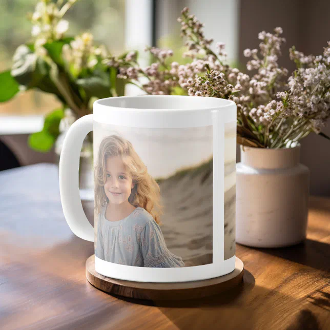 Add 2 Photos - Simple Collage on both sides Coffee Mug | Zazzle
