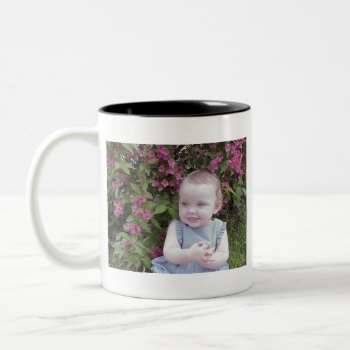 Add 2 Photos - Simple Collage on both sides Two-Tone Coffee Mug | Zazzle
