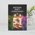 Add a name, 51st Birthday party Invitation | Zazzle