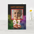Add a picture, 97th Birthday card with Candles | Zazzle