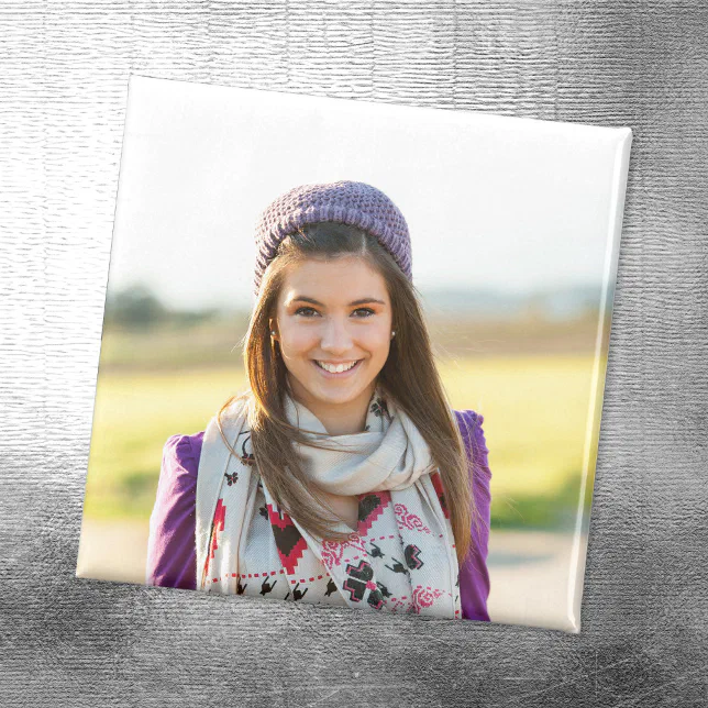 Add A Square Photo Magnet | Zazzle