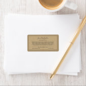 Add Brand Calligraphy Ingredients Border Kraft Label | Zazzle