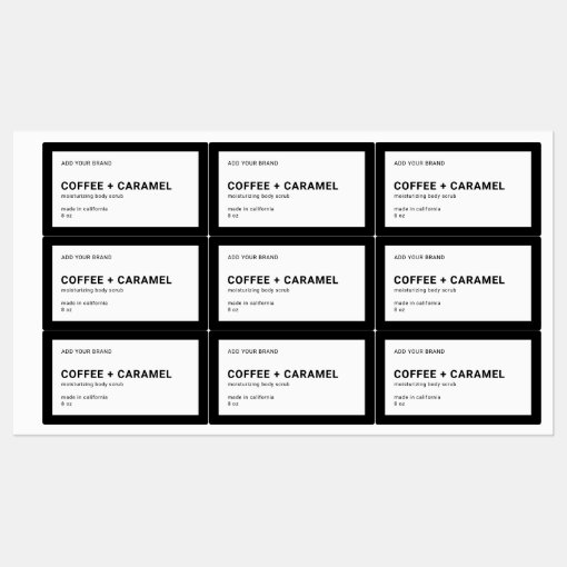 Add Brand Modern Minimalist Editable Color Product Labels | Zazzle