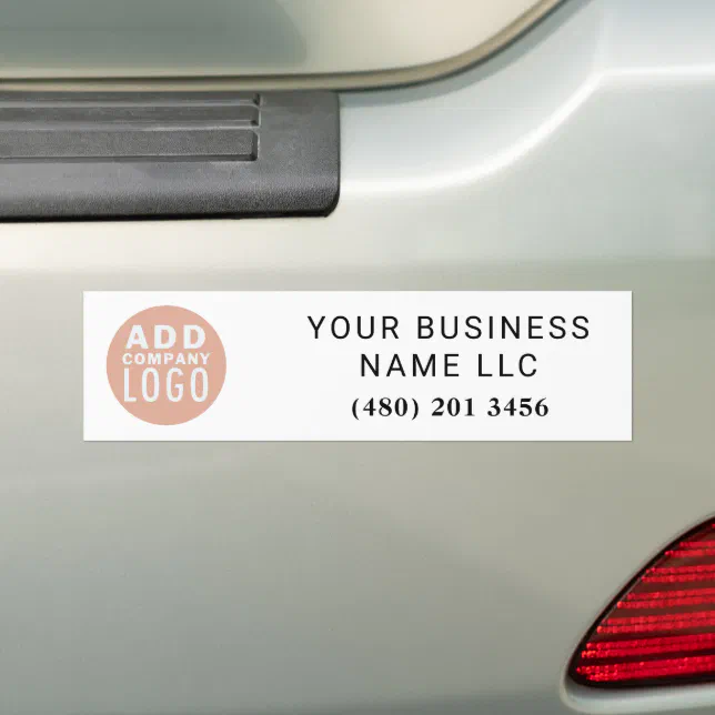 Add Business Logo Company Car Fleet Bumper Sticker | Zazzle