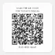 Add Business Name or Slogan Website QR Code Square Sticker | Zazzle