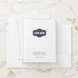 Add Company Logo and Business Card Custom Pocket Folder | Zazzle