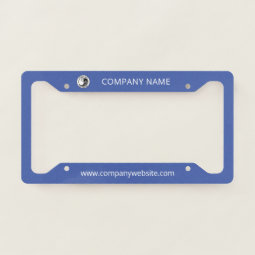 Add Company Logo and Business Name Website License Plate Frame | Zazzle