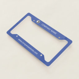 Add Company Logo and Business Name Website License Plate Frame | Zazzle