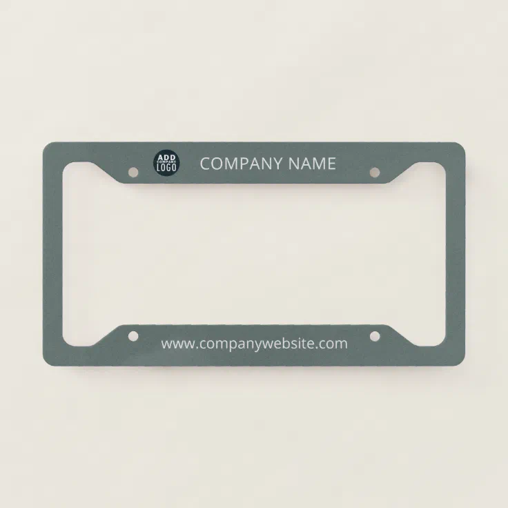 Add Company Logo Business Name and Website License Plate Frame | Zazzle