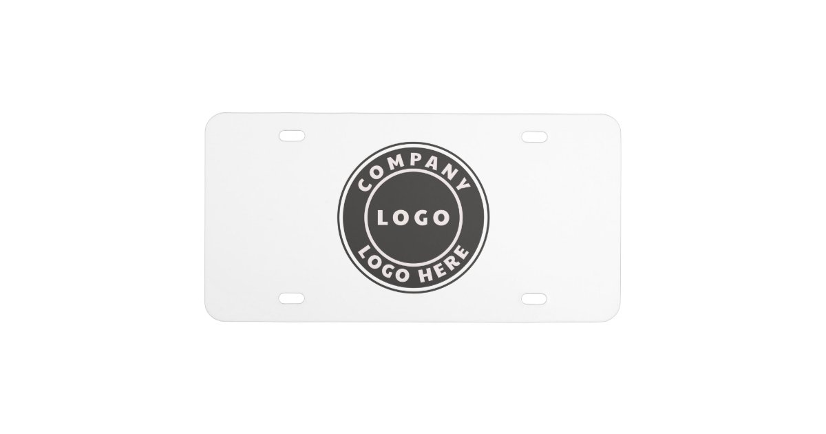 Add Company Logo Corporate Branded Employees Fleet License Plate | Zazzle