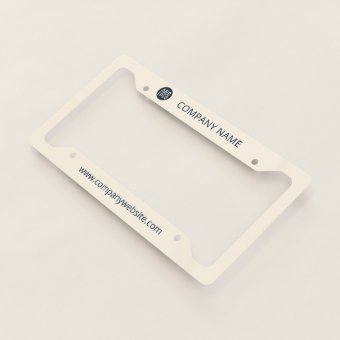 Add Company Logo with Name and Website License Plate Frame | Zazzle