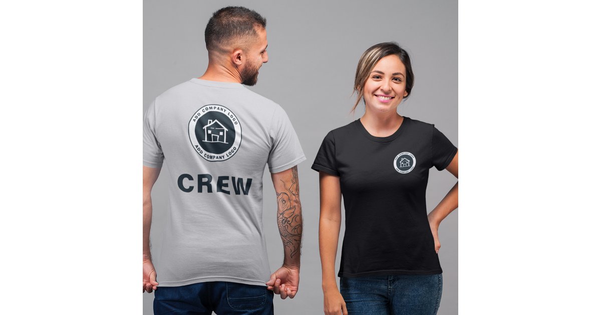 Add Custom Business Logo Company Employee T-Shirt | Zazzle