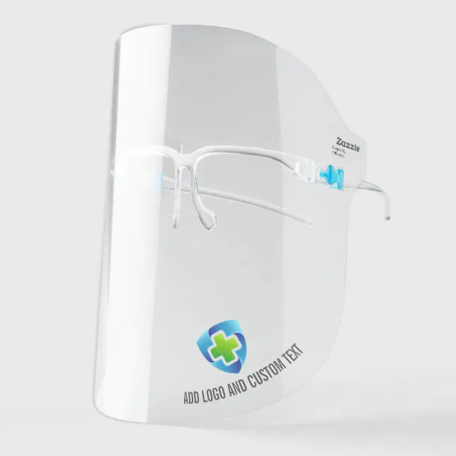 Add Custom Logo And Text, Modern Simple Face Shield | Zazzle