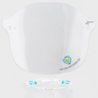 Add Custom Logo And Text, Modern Simple Face Shield | Zazzle