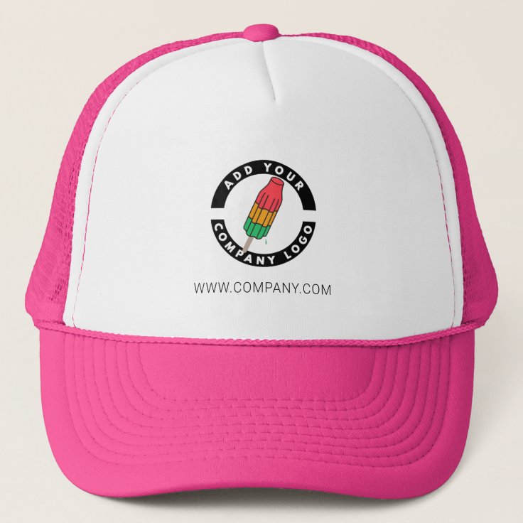 Add Custom Logo Business Brand Employee Swag Trucker Hat | Zazzle