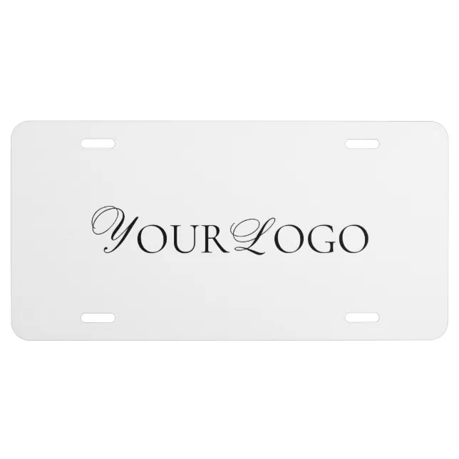 Add Horizontal Business Company Logo Professional License Plate | Zazzle
