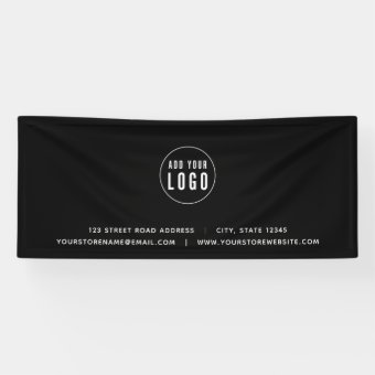 Add Logo Address Website Custom Color Business Banner | Zazzle