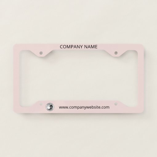 Add Logo and Business Name Company Employees License Plate Frame | Zazzle