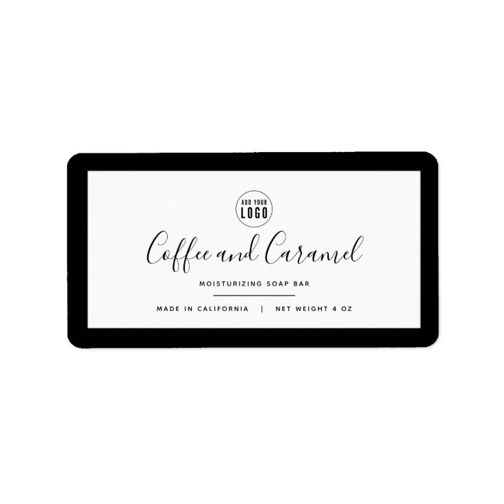 Add Logo and Editable Border Color Product Labels | Zazzle