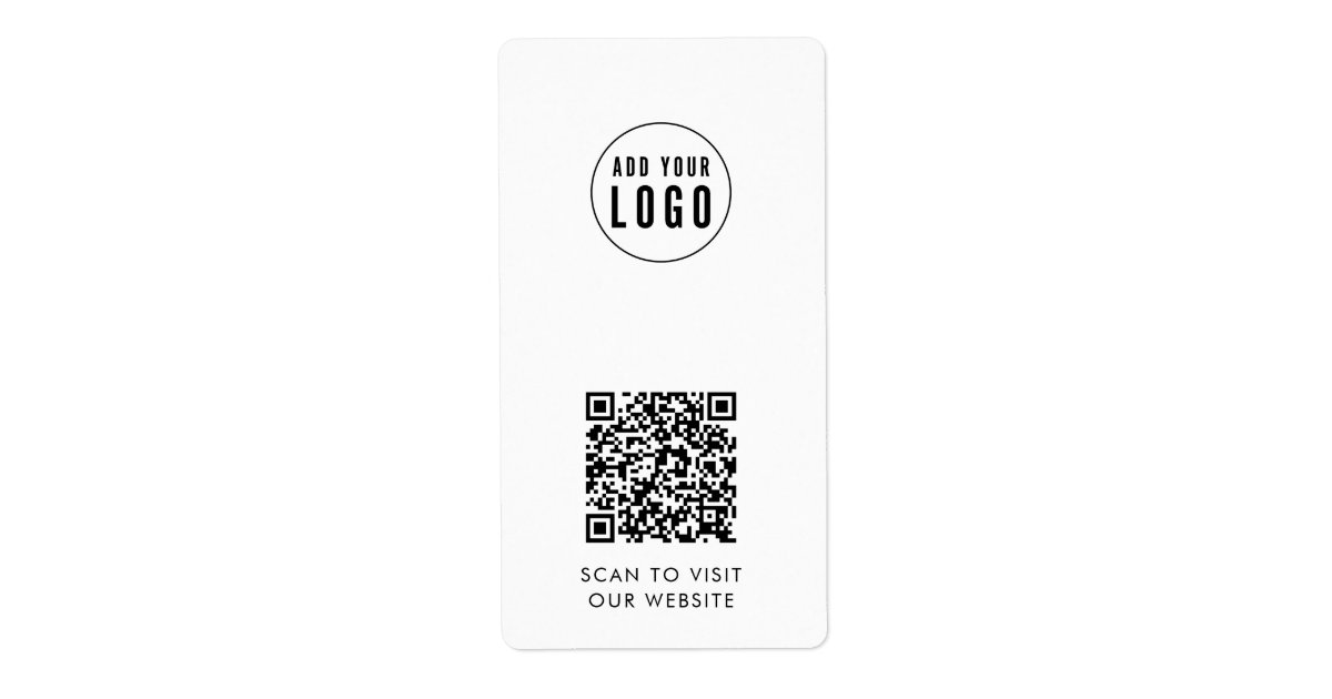Add Logo and Your Business QR Code Packaging Label | Zazzle
