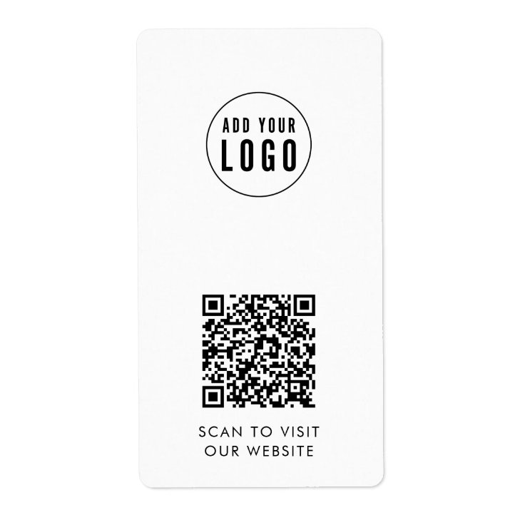 Add Logo and Your Business QR Code Packaging Label | Zazzle