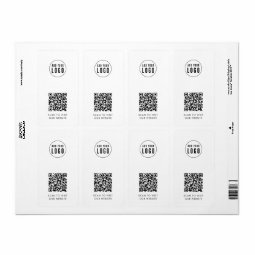 Add Logo and Your Business QR Code Packaging Label | Zazzle