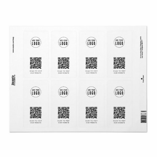 Add Logo and Your Business QR Code Packaging Label | Zazzle